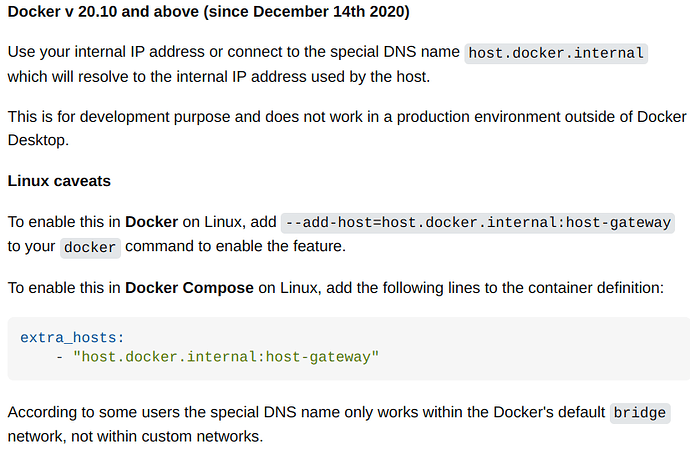 Accessing host port from a docker container - Network/Internet - openSUSE Forums