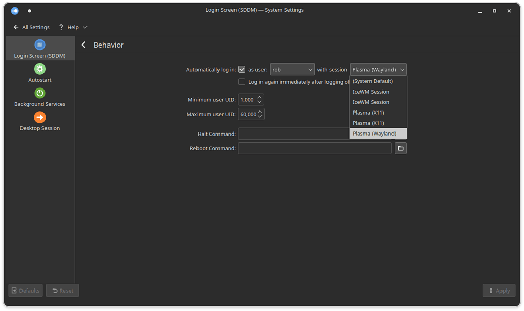 KDE Plamsa - Can't revert from Wayland to X11 - Applications - openSUSE Forums
