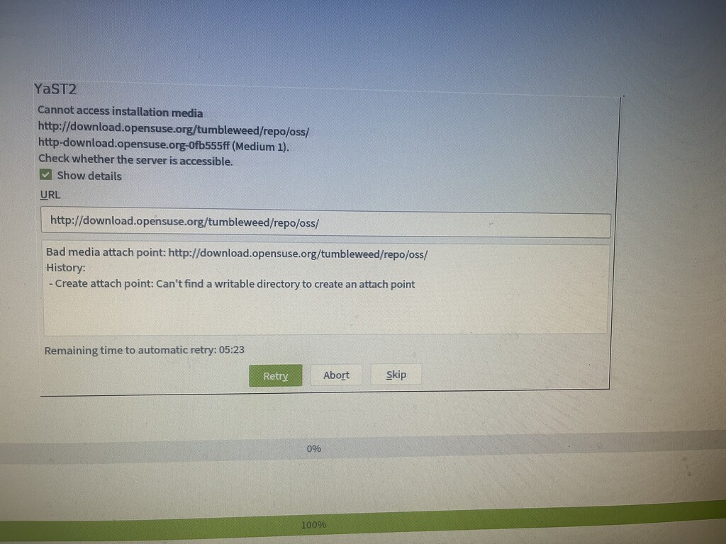 Tumbleweed USB Installation Failure(s) - Install/Boot/Login - openSUSE Forums