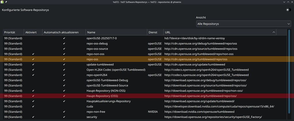 Can I safely remove default repos? - Applications - openSUSE Forums
