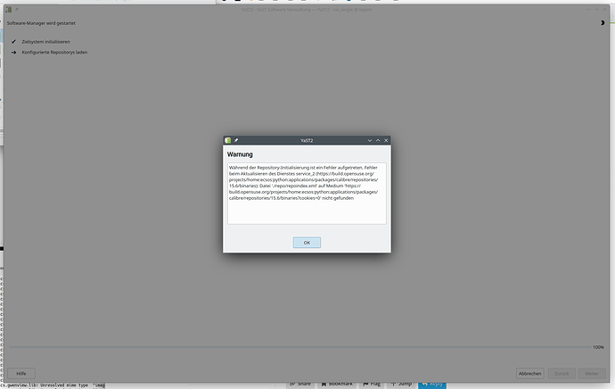 Warning Error About Non Existing Repo Install Boot Login Opensuse