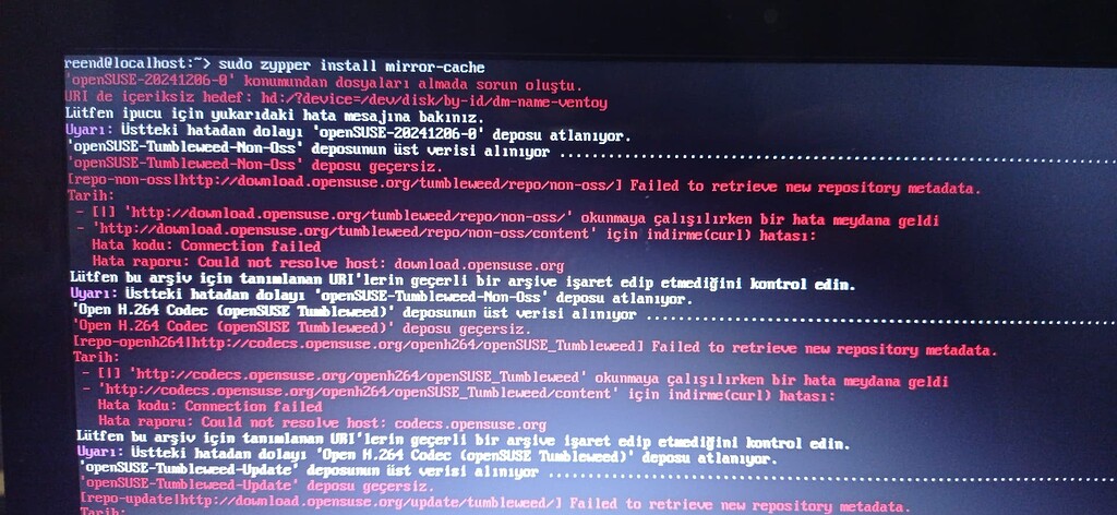 Bunch of repository errors on tumbleweed - Install/Boot/Login - openSUSE Forums