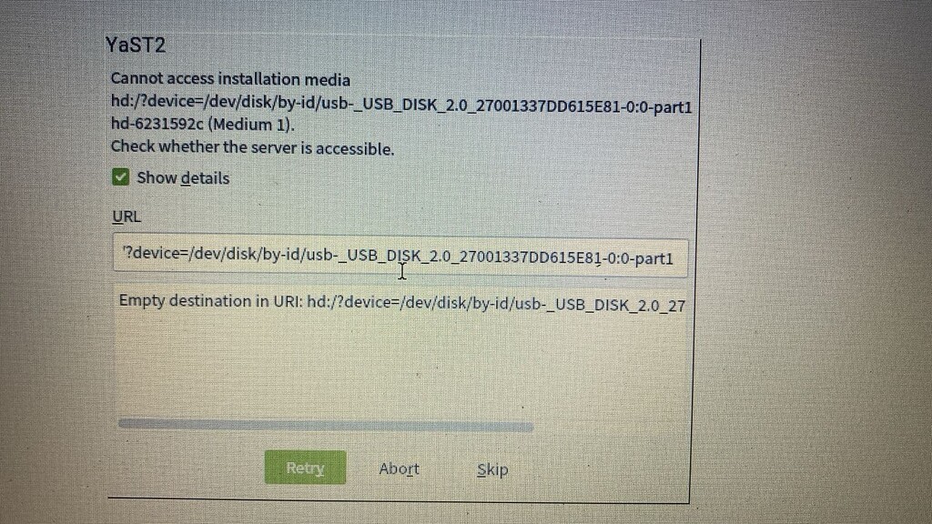 Install error on notebbok vaio i5 10 generation using USB - Install/Boot/Login - openSUSE Forums