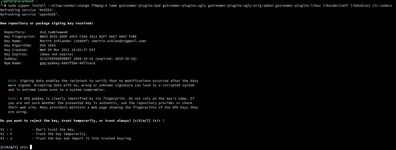 Codecs openSUSE Tumbleweed - Multimedia - openSUSE Forums