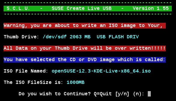 Article: S.C.L.U. - SUSE Create Live USB - Version 1.55 - Open Chat ...