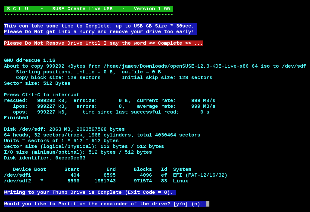 Article: S.C.L.U. - SUSE Create Live USB - Version 1.55 - Open Chat ...