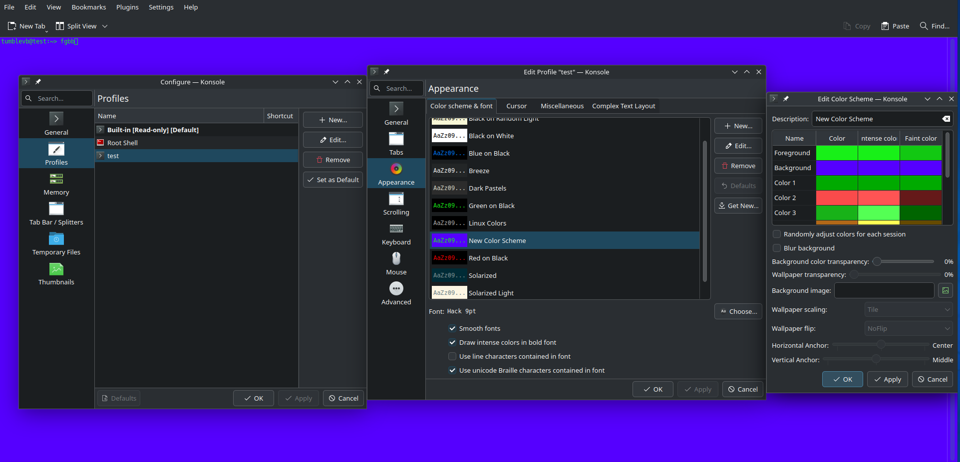 How to change the prompt color in kde? - Applications - openSUSE Forums