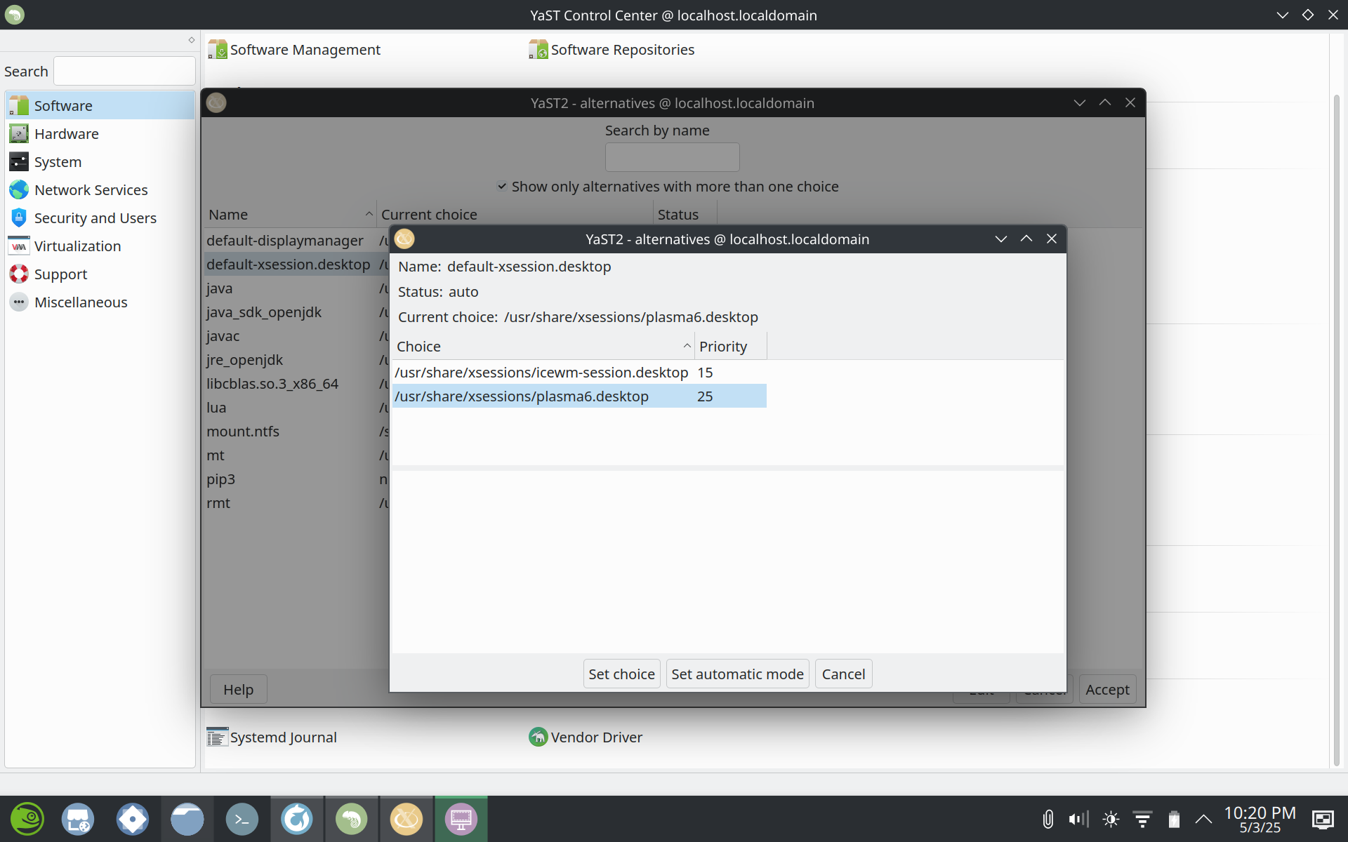 Wayland not detected in yast? - Applications - openSUSE Forums