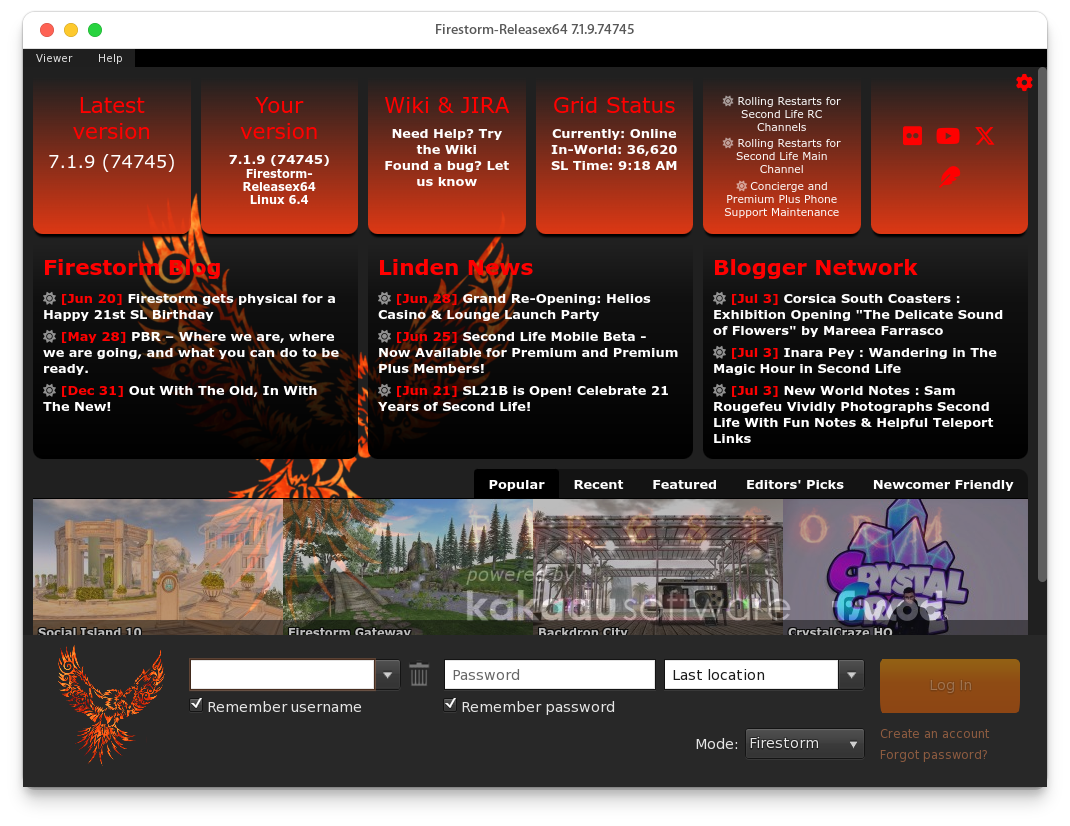 New Firestorm Viewer (Second Life) does not start - Applications ...