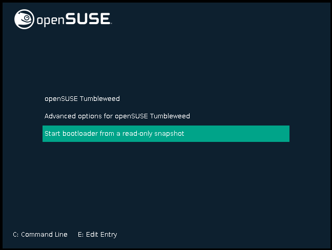 How to boot in a snapshot - Install/Boot/Login - openSUSE Forums