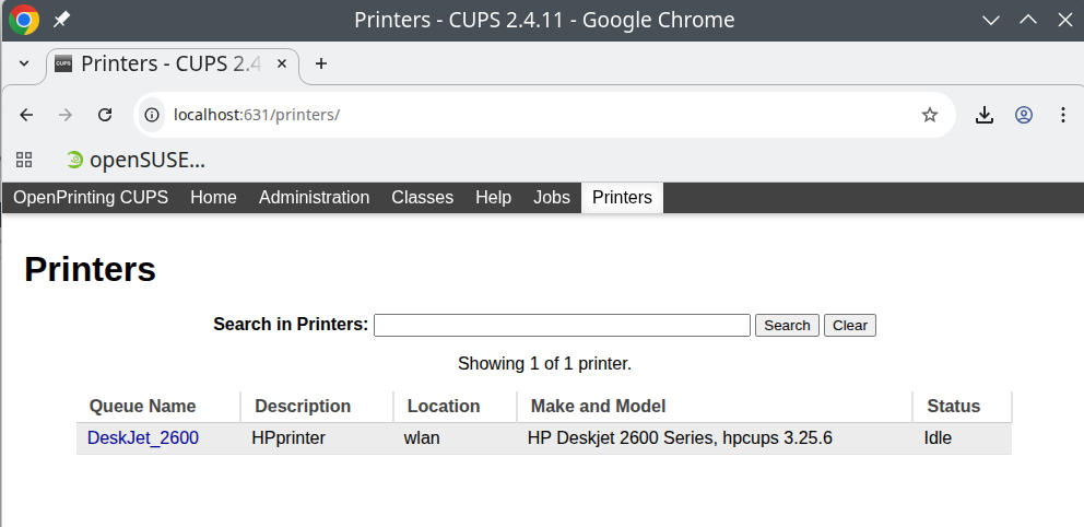 My experience Installing HP network printer without YaST - Open Chat - openSUSE Forums