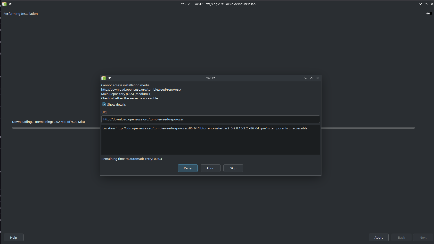 Tumbleweed OSS Repo temporarily unaccessible - Applications - openSUSE Forums