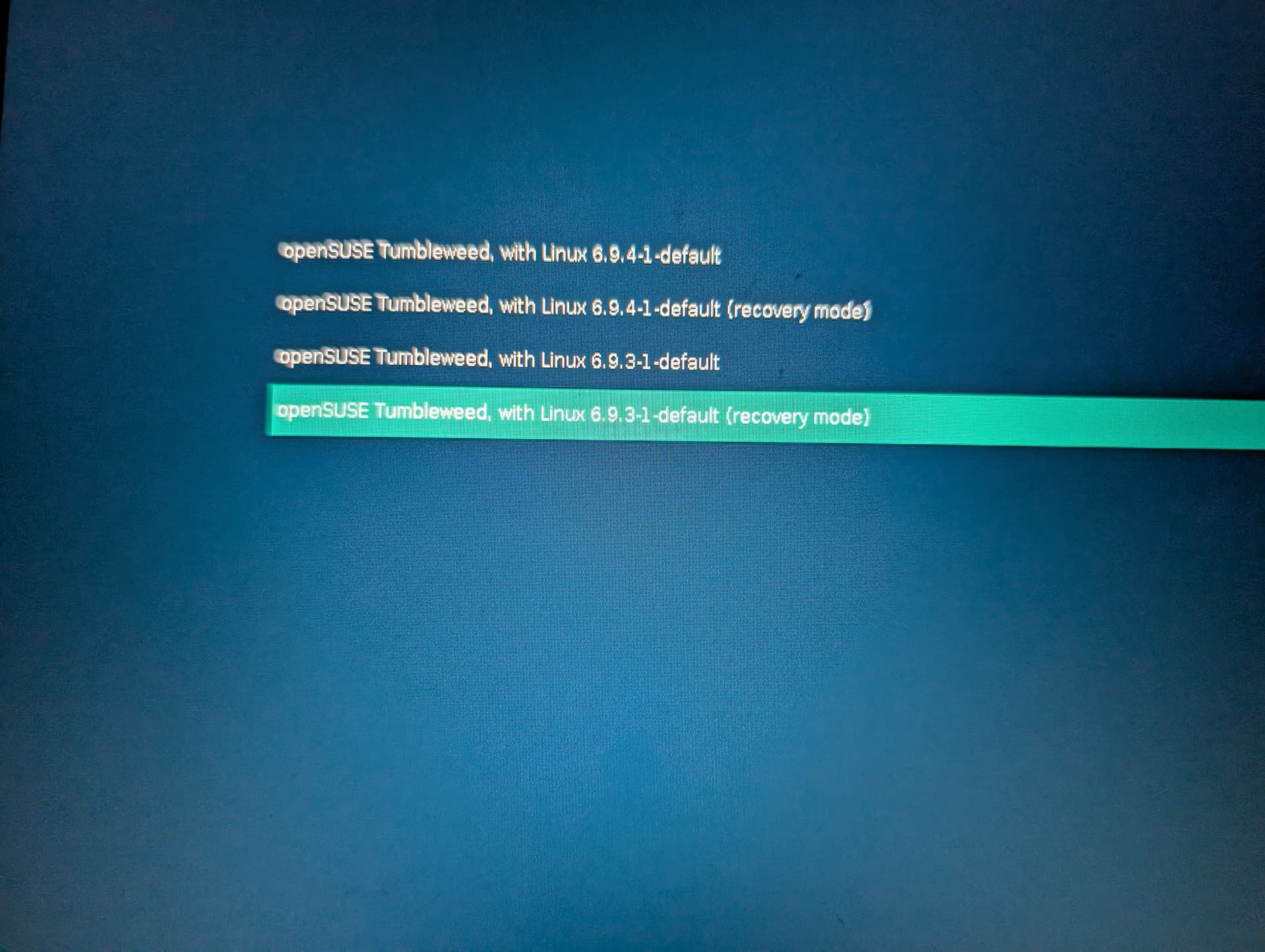 How to boot in a snapshot - Install/Boot/Login - openSUSE Forums
